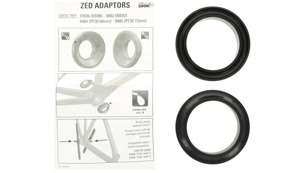 LOOK Press-Fit PF30 73 mm Adapter Kit (PressFit 30, 30 mm Achse, schwa – fahrrad-teile-shop