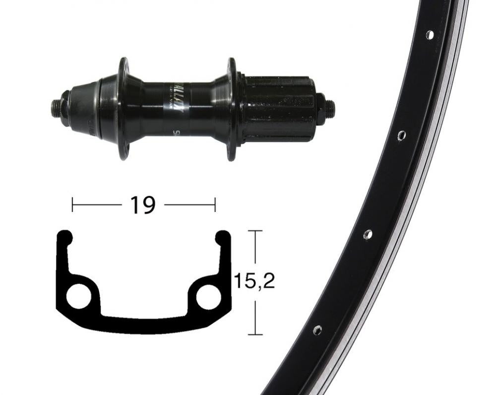 Bike-Parts Laufrad|Hinterrad 28x1.75 Zoll T3000 8|9|10|11-fach schwarz – fahrrad-teile-shop