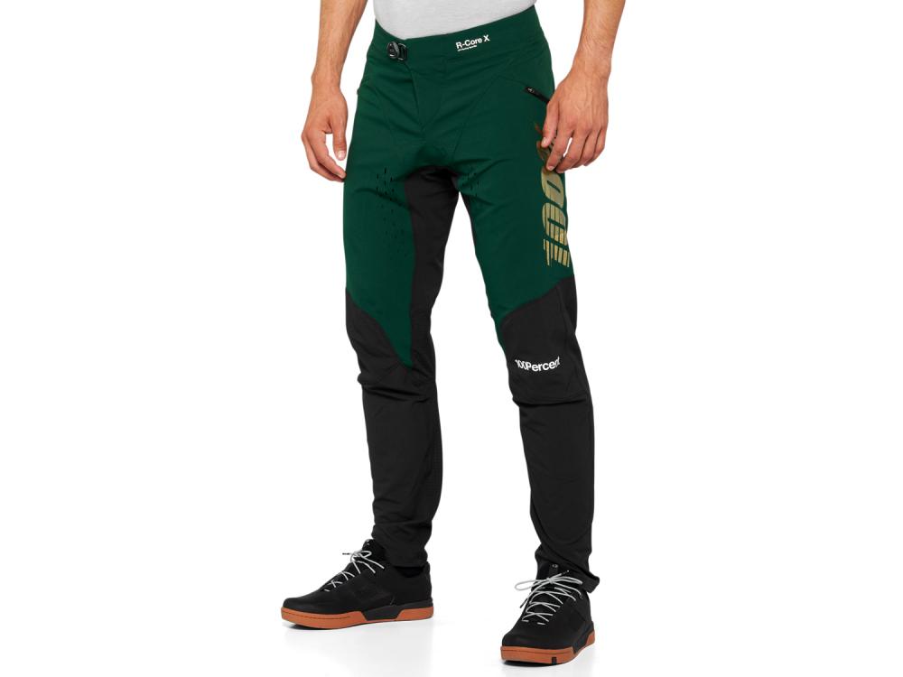 100% R-Core X LE Pant 34" forest green - leichte DH-/Enduro-Hose mit m ...