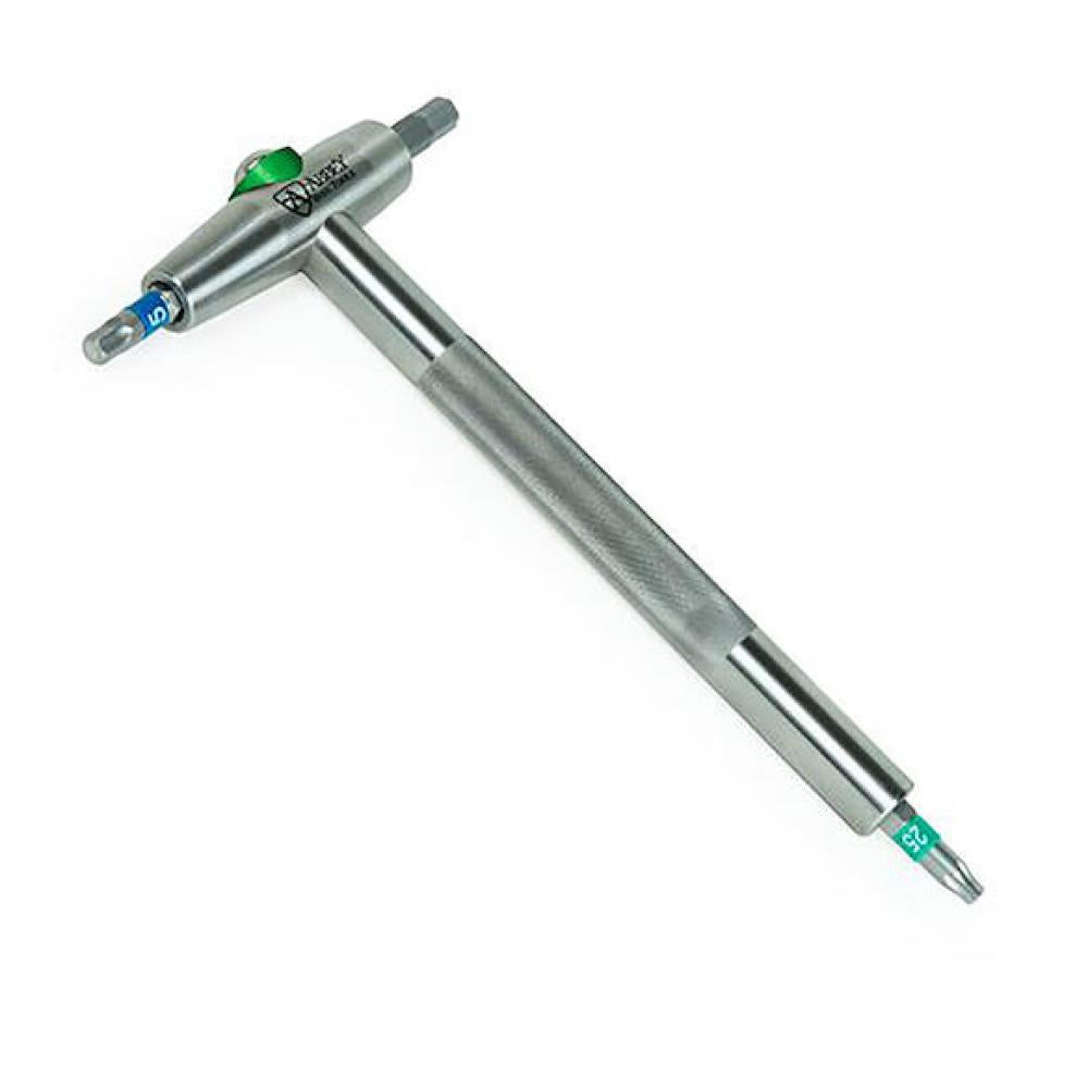 Abbey Tools Multitool T-Way 10-teilig Silber - präzises T-Griff Werkze